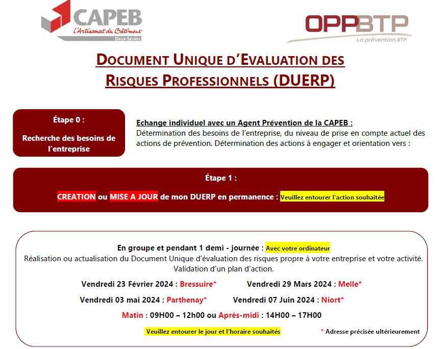 PERMANCES DOCUMENT UNIQUE ・ CAPEB